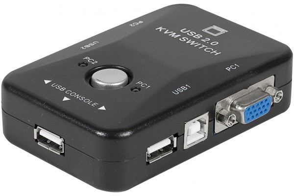 Mini kvm switch vga/usb 2 ports - JPF Industries